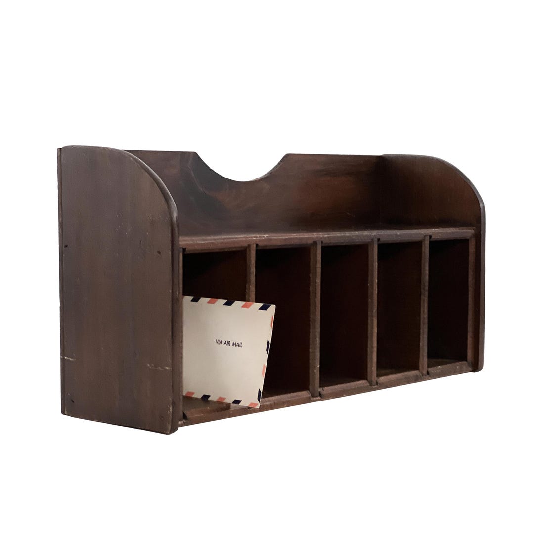 Vintage 1940s Small Wood Mail Cubby Desk Office Storage - Etsy