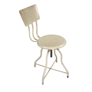 Antique 1920s Industrial Adjustable Off-white Enameled Steel Operating ...