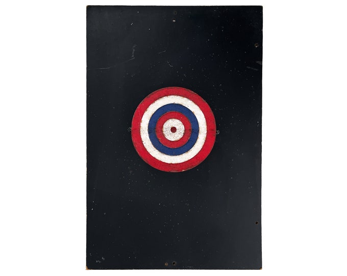 Vintage 1950s 24" X 16" Red White & Blue Chunky Round Dart Target ...
