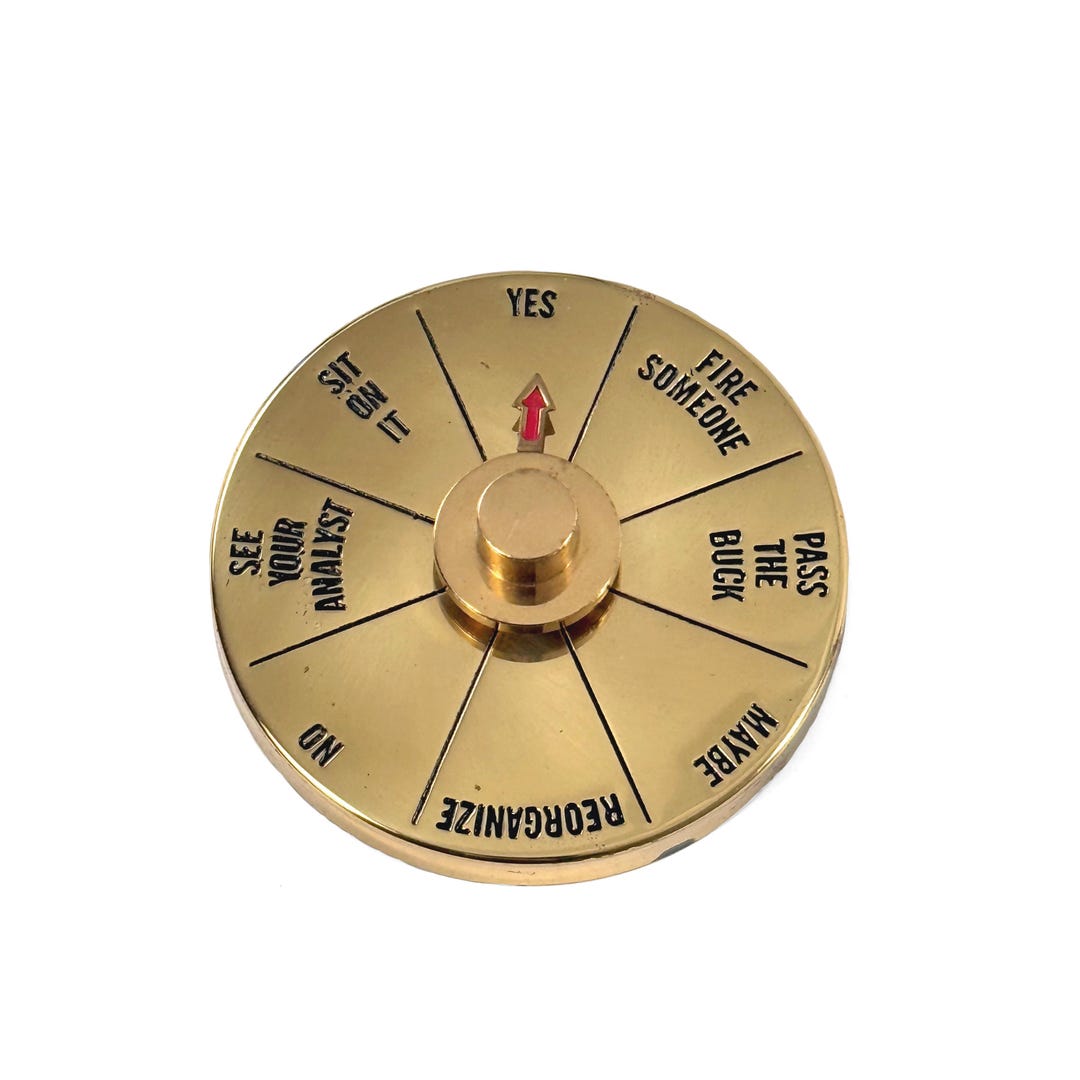 Vintage 1970s Brass Decision Maker Spinning Wheel Paperweight W/ Box - Etsy