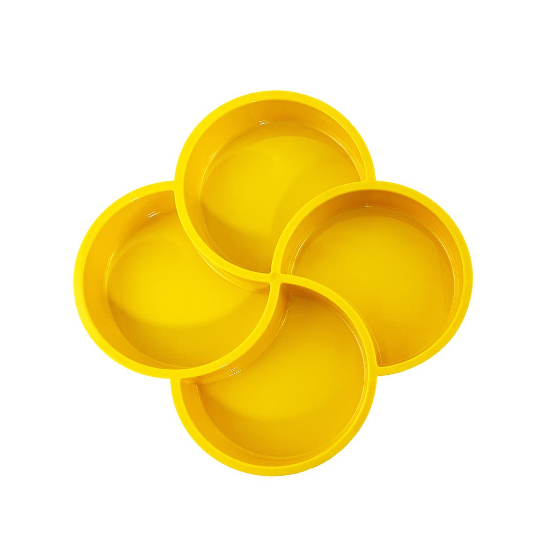 Vintage 1970s Gunnar Cyren for Dansk Pinwheel Yellow Melamine Snack ...