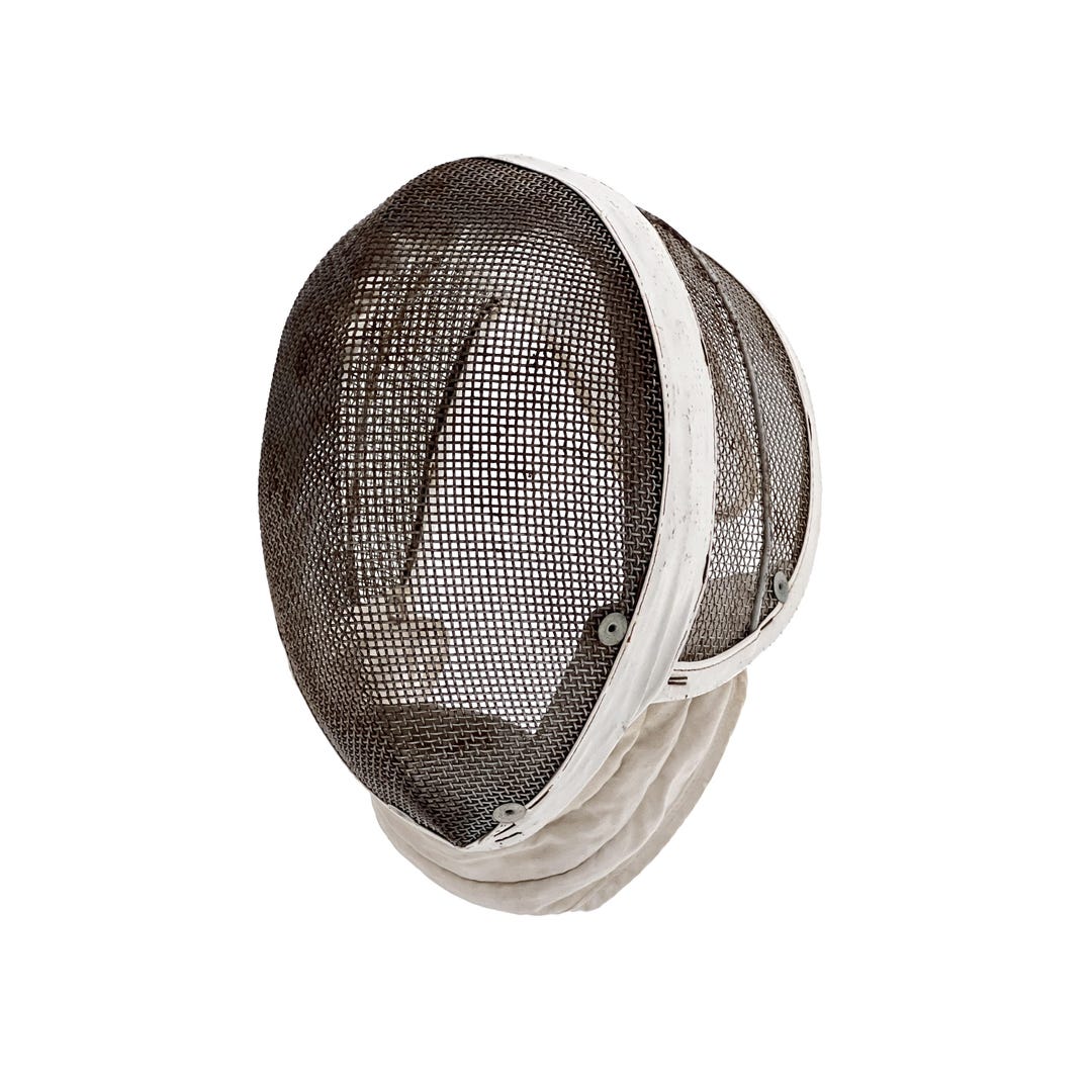 Vintage 1960s Santelli Canvas & Metal Mesh Fencing Sword Fighting Mask ...