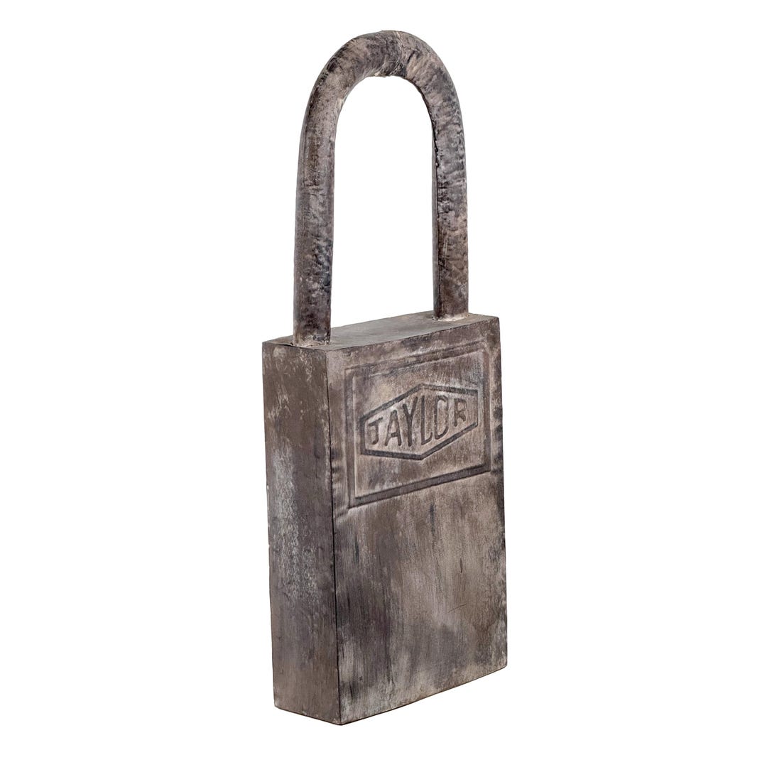 Vintage 1960s 34.5" Tall Oversized Taylor Lock Metal Hardware Store ...