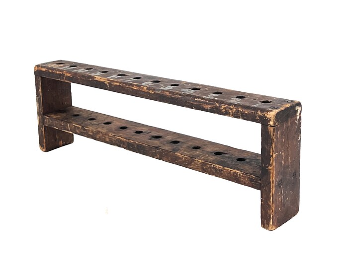Antique 1910s Large Industrial Wood Test Tube Rack W/ Numbered Holes - Etsy