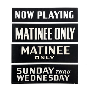 Vintage 1940s 14” Movie Theatre Lobby Poster Marquee Sign Dater Card ...