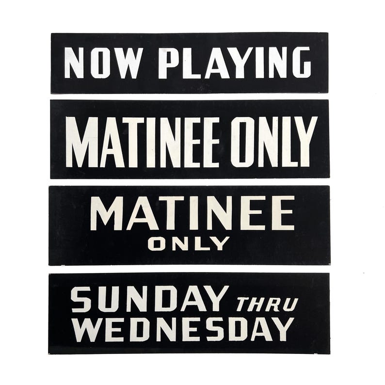Vintage 1940s 14” Movie Theatre Lobby Poster Marquee Sign Dater Card ...