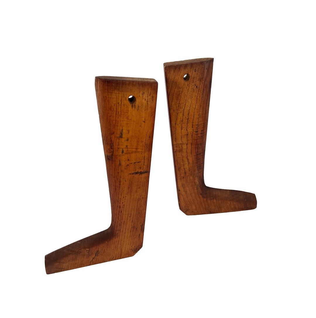 Antique Late 1800s Pair of (2) Wood Boot Stretcher Molds Cobbler ...
