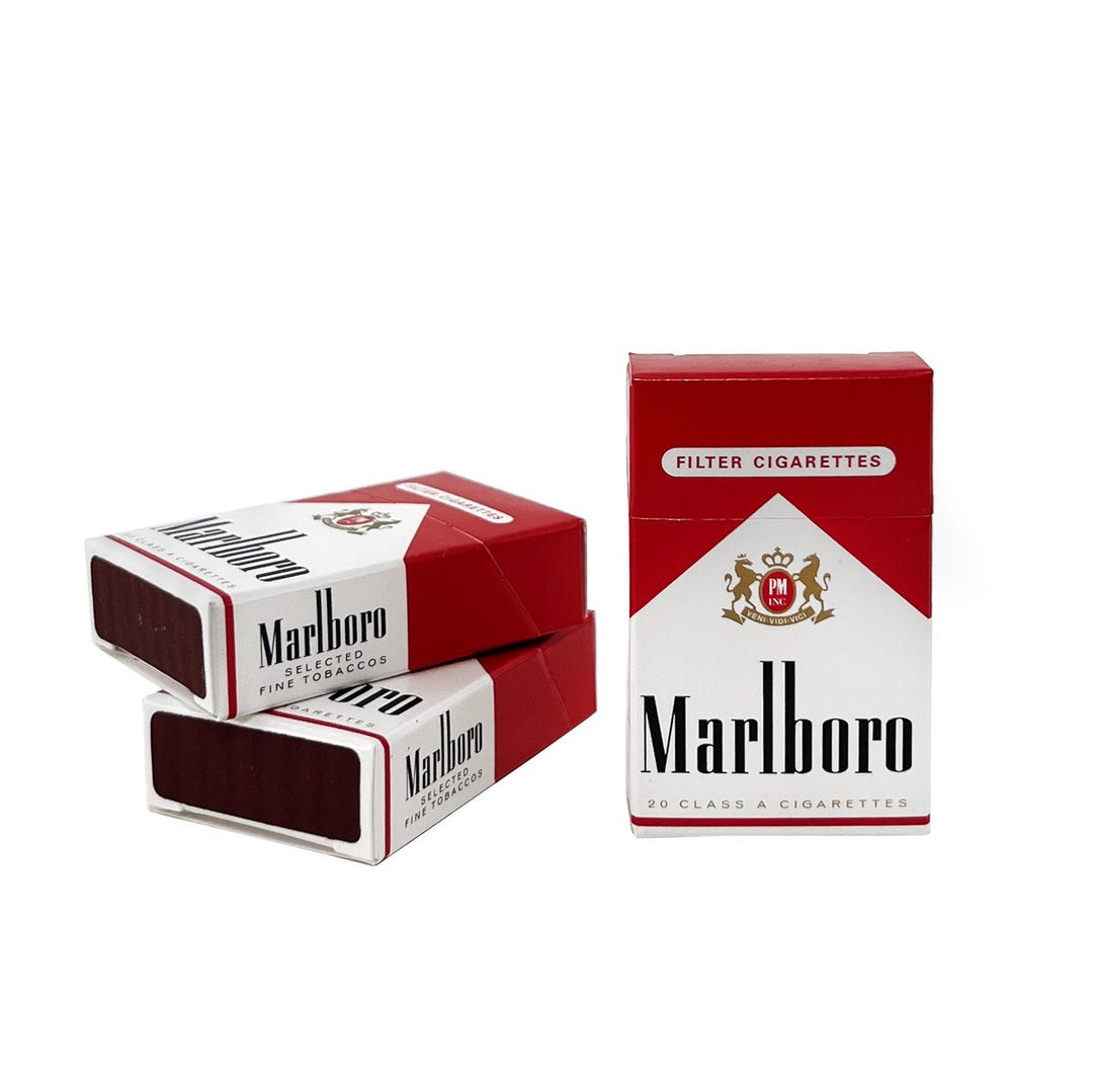 Vintage 1990s NOS Miniature Marlboro Red Pack Flip Top Box Matches ...