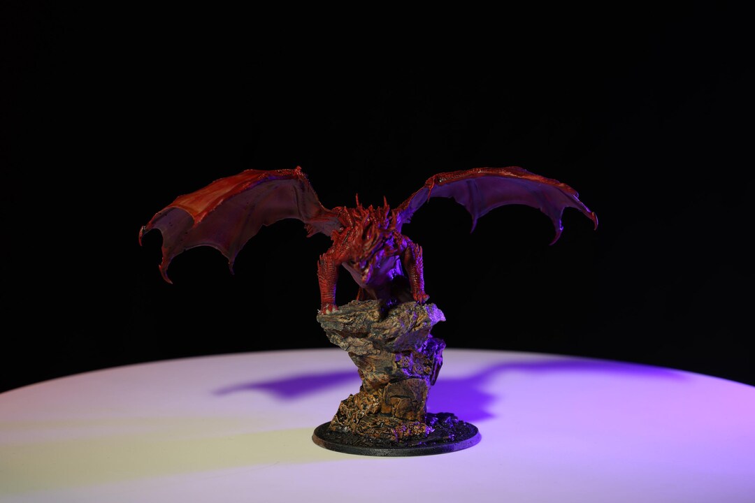 Red Dragon Painted Miniature - Etsy