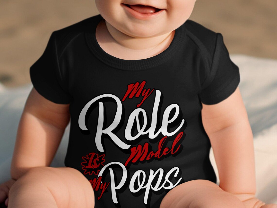 My Role Model is My Pops Printable Design (300DPI PNG) - Etsy