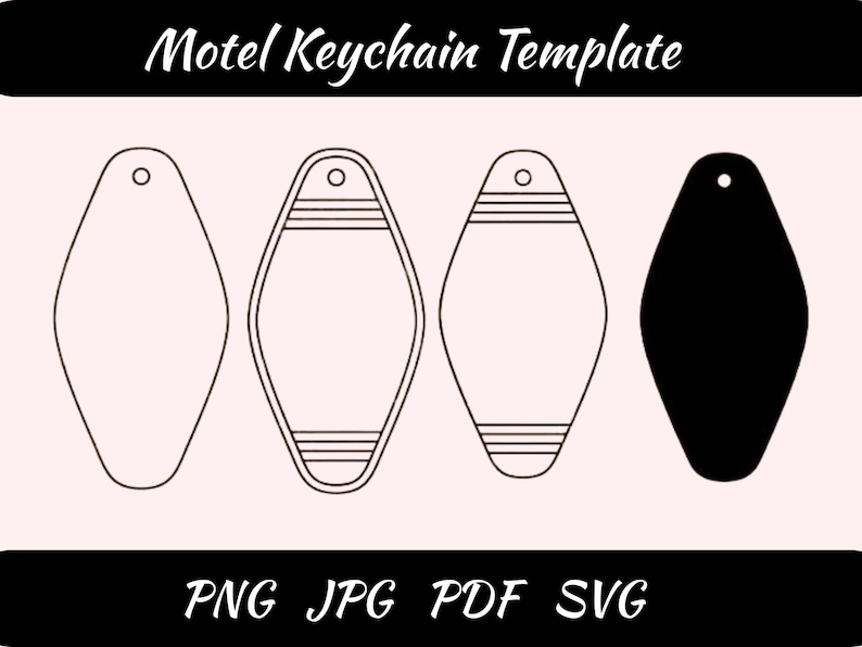 Motel Keychain Template Svg, Retro Keychain Png, Pre-sized Retro Motel ...