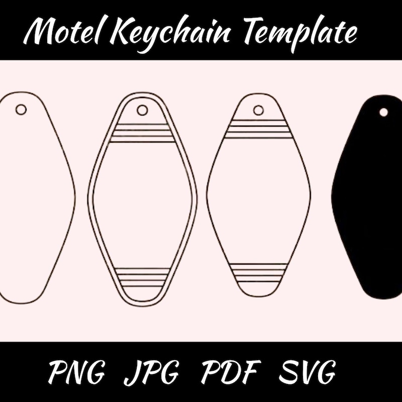 Motel Keychain Template - Etsy