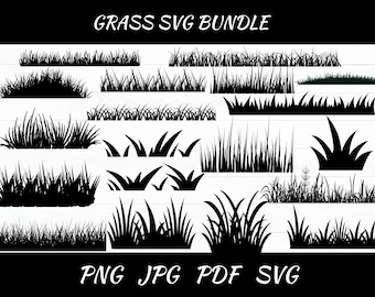 Grass SVG Bundle: Landscape Silhouette Cut Files (digital Download) - Etsy