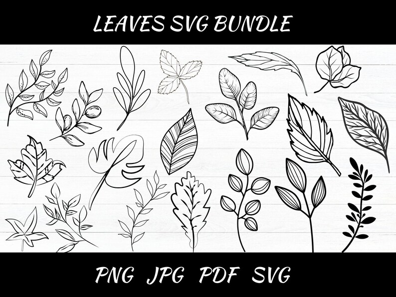 Flower & Leaf SVG Bundle: Wildflower Cut Files (digital Print) - Etsy
