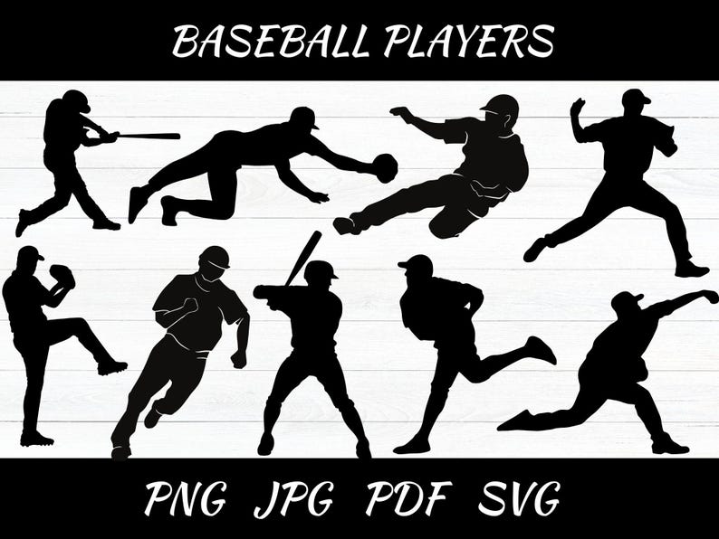 Baseball Players | Digital Download | .PNG .SVG | Circuit Ready ...