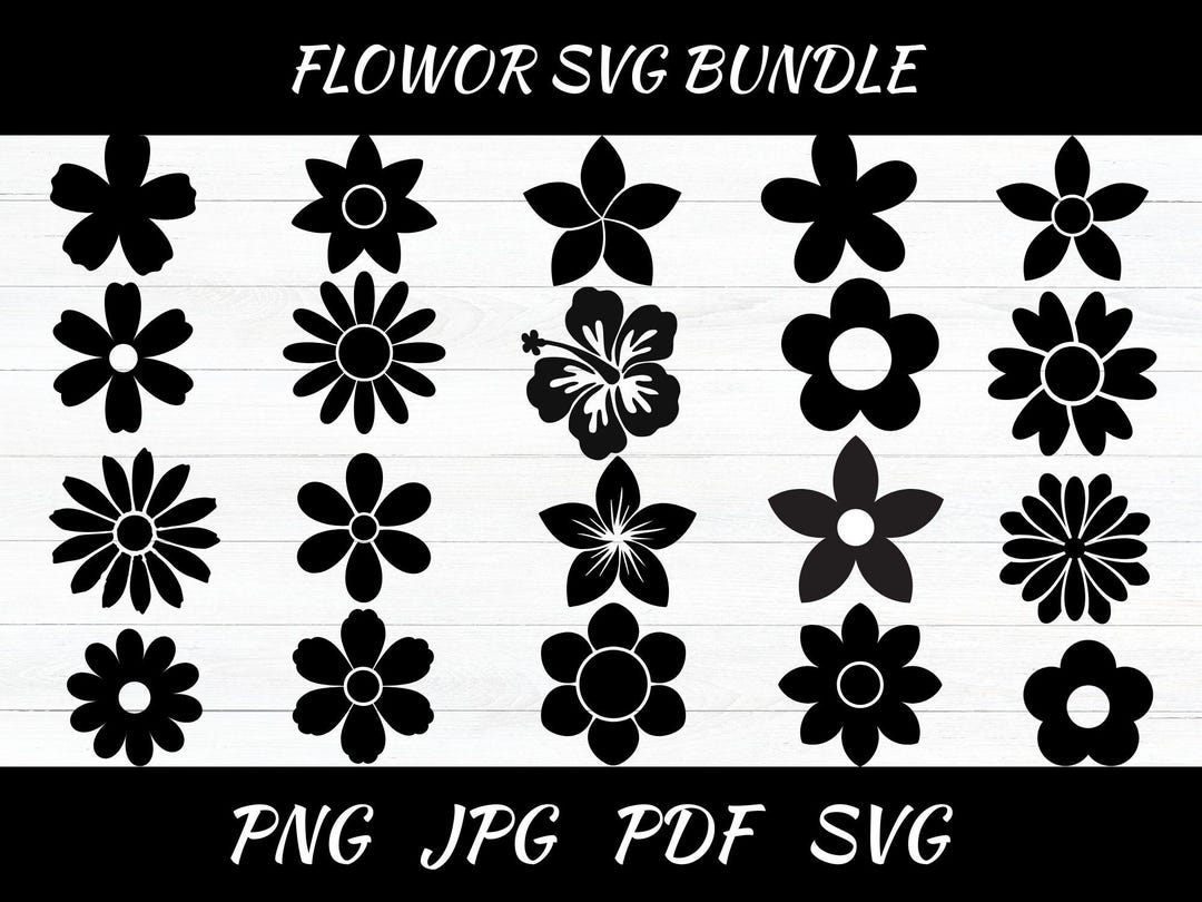 Flower SVG Bundle: Spring Floral Cut Files (digital Download) - Etsy