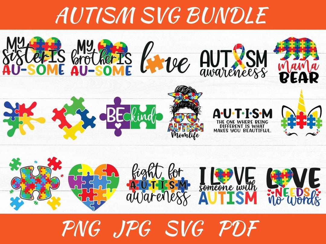 Autism SVG Bundle - Puzzle Piece Svg - Autism Awareness Svg - Autism ...
