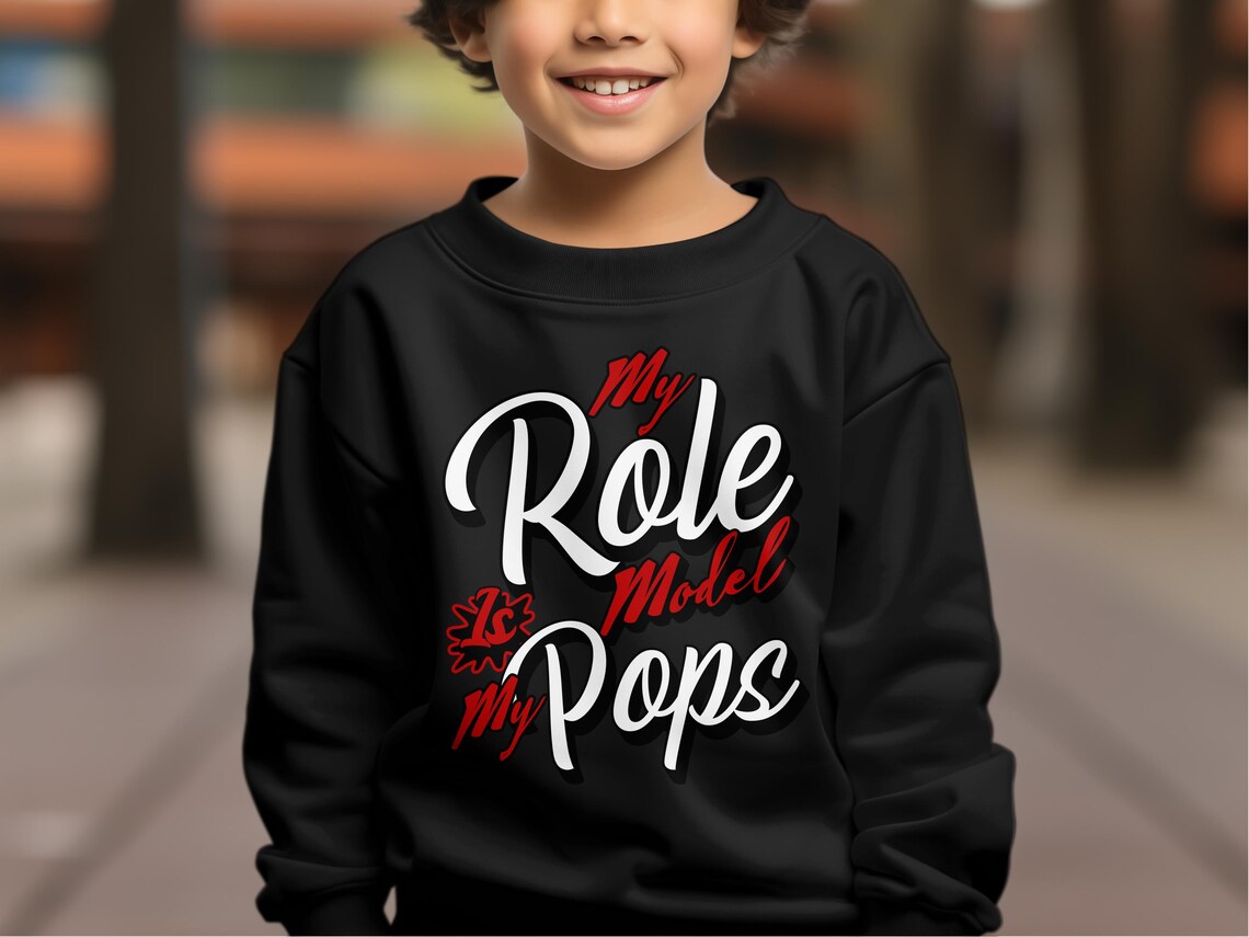 My Role Model is My Pops Printable Design (300DPI PNG) - Etsy