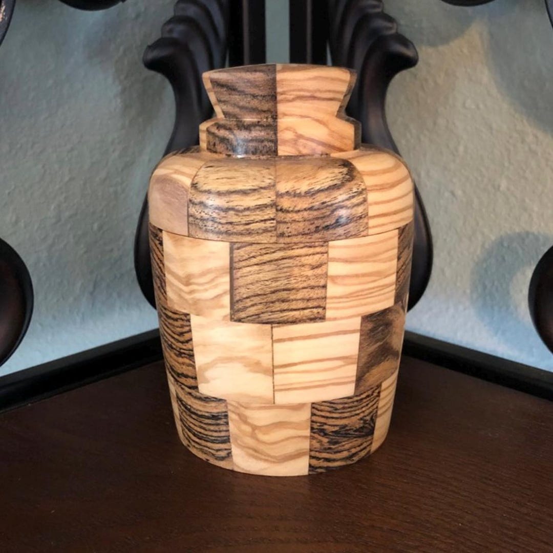 Olivewood & Bocote Wood Round Box / Jewelry Box - Etsy UK