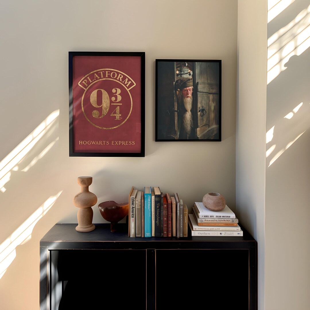 Harry Potter Wall Art Set, Platform Print,dumbledore Portrait Poster ...