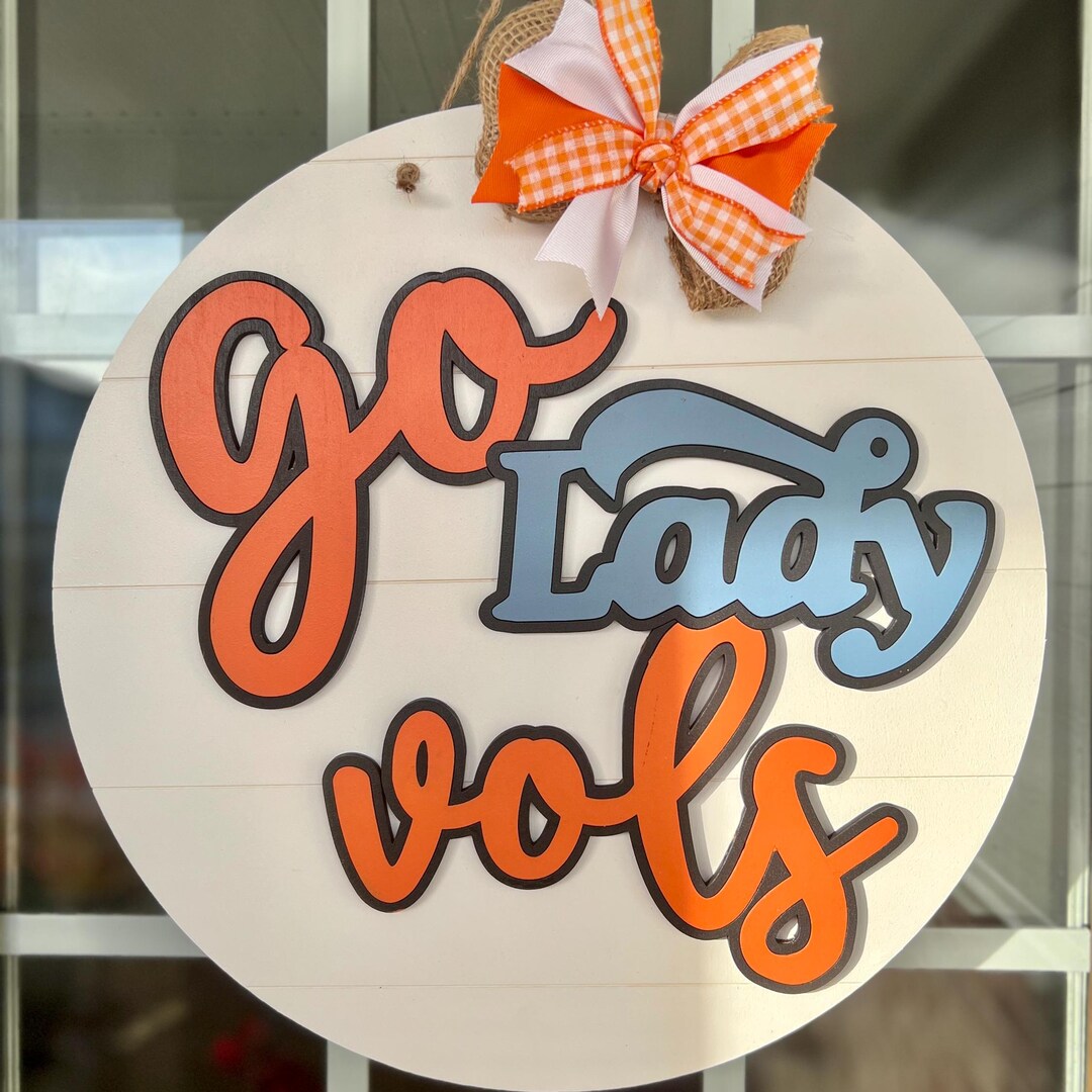 Go Lady Vols Door Hanger | Front Door Decor | University of Tennessee ...