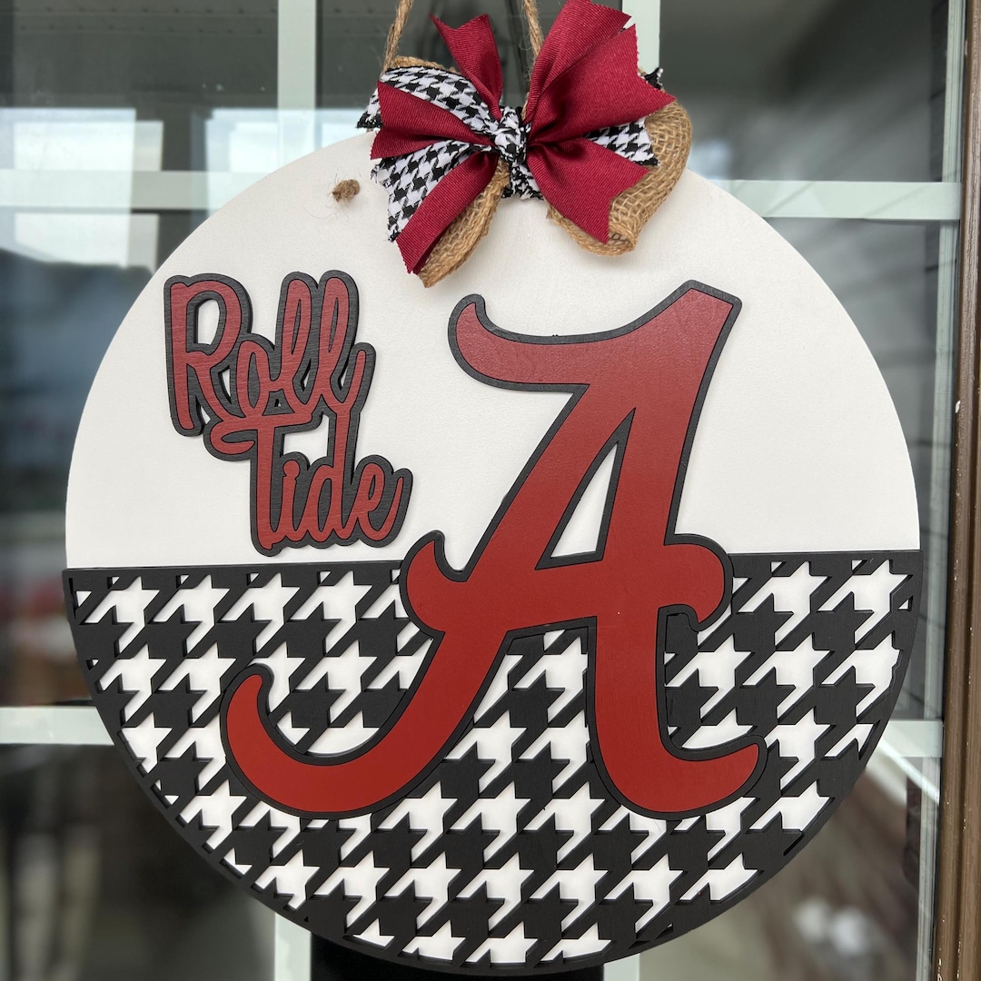 Handmade Alabama Crimson Tide Door Hanger: 3D Wood Sign - Etsy