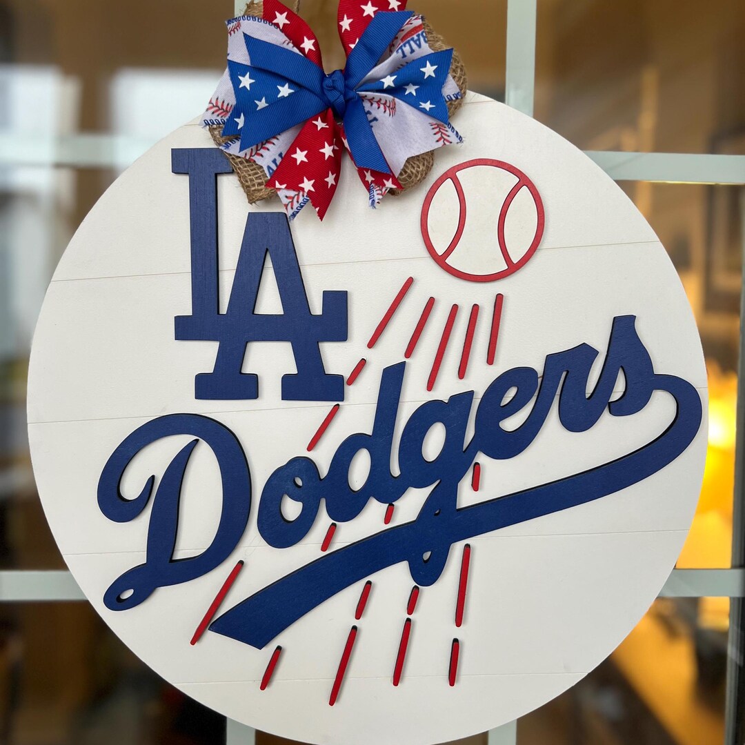 LA Dodgers Door Hanger | Los Angeles | Baseball | Front Door Decor | 3D ...