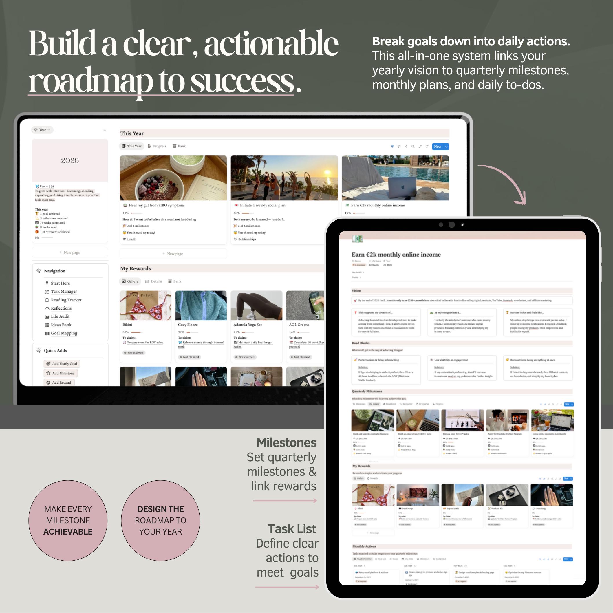 2026 Goal Planner: Notion Goal Tracker Goal Planning New Year Goal ...