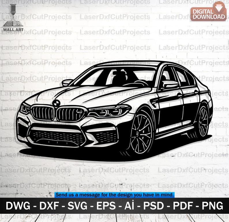 Luxury Sedan Laser Cut File, Car Wall Art (digital Download) - Etsy