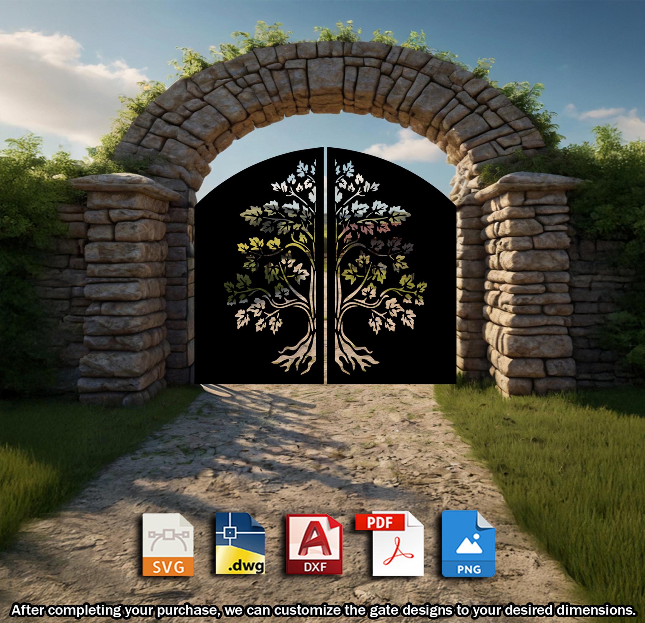 Farm and Home Gate Designs DXF Files – Tree, Bear, Deer, Horse Metal ...