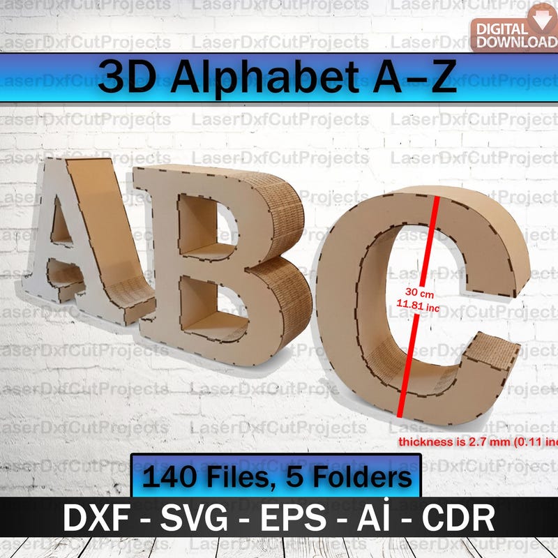 3d Letters - Etsy