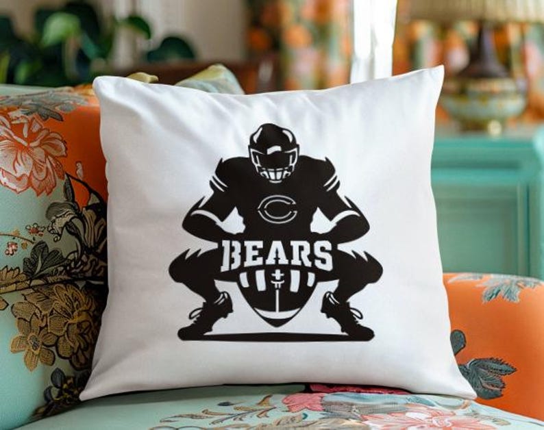 Bear-themed Football Laser Cut Wall Art DXF File – Digital Download - Etsy