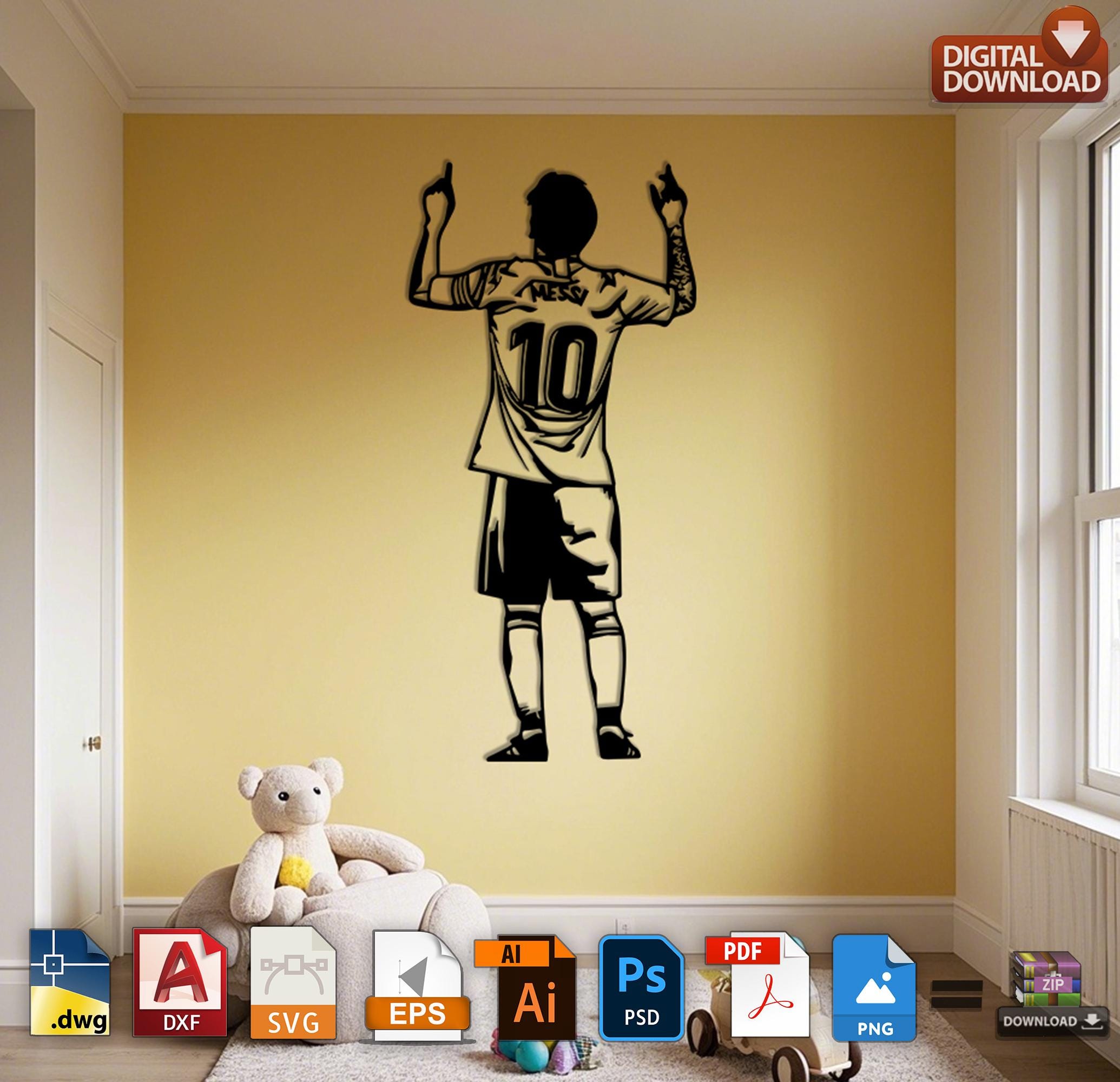 Lionel Messi SVG DXF: Laser Cut CNC Vector File (digital Download) - Etsy