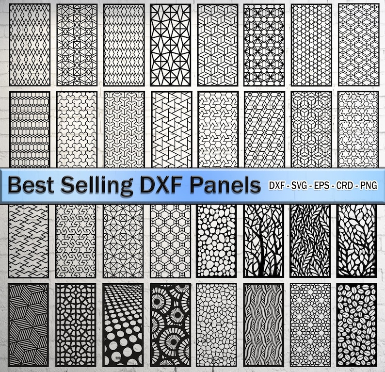 Best Selling DXF Panel Laser Cutting Files 32 Unique Panel Designs 160 ...