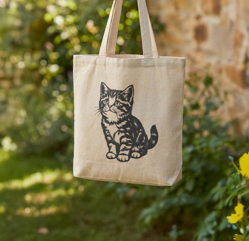 Kitten Silhouette SVG DXF – Cat Wall Art for Cricut, Silhouette & Laser ...
