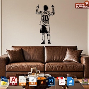 Lionel Messi SVG & DXF – High-quality Vector Files for Professional ...