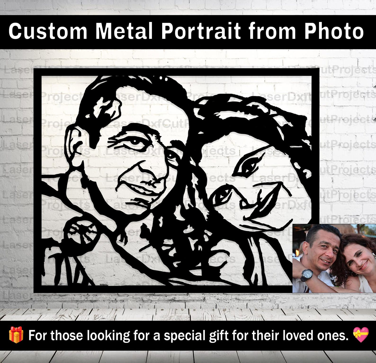 Custom Metal Portrait From Photo Personalized Wall Art Unique ...