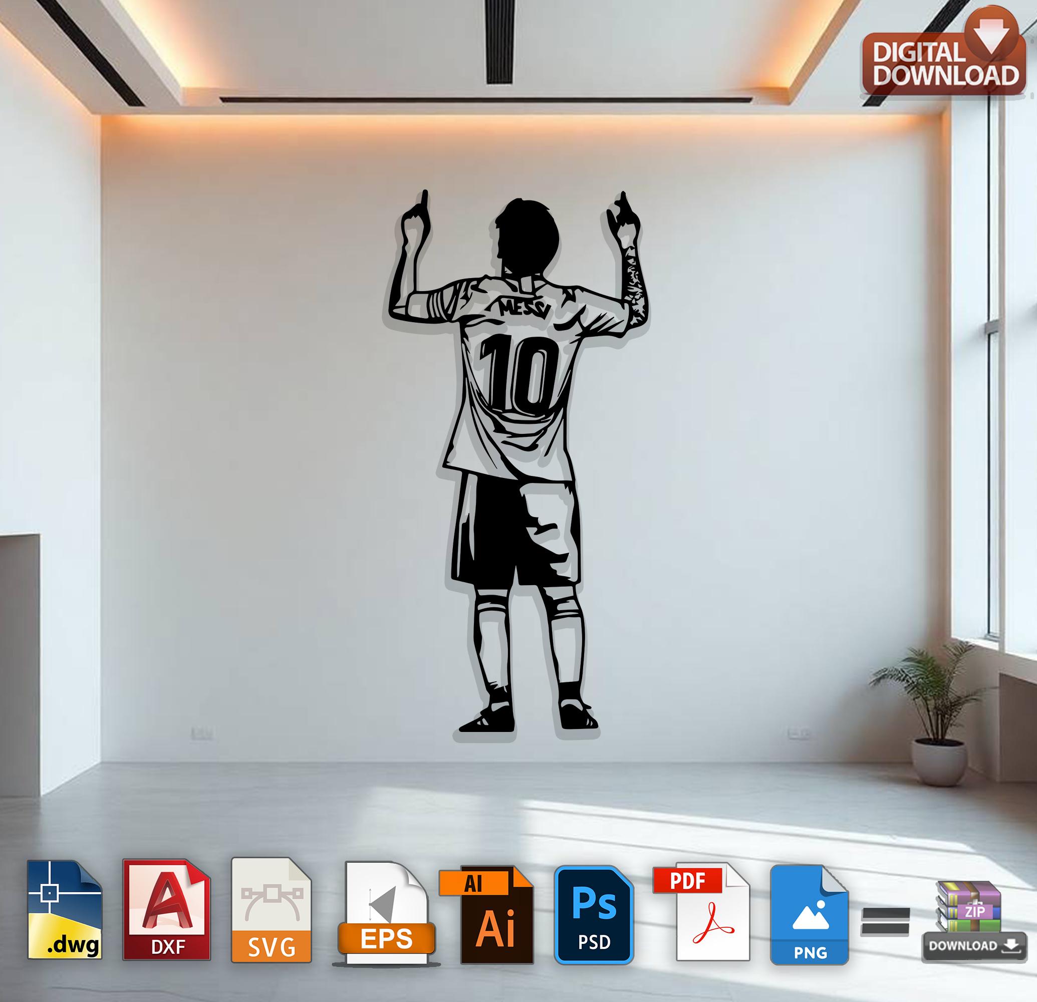 Lionel Messi SVG DXF: Laser Cut CNC Vector File (digital Download) - Etsy
