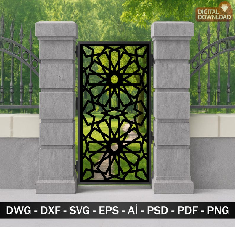 Seljuk Style Arabic Panel Set Laser Cut Vector Files (digital Download ...