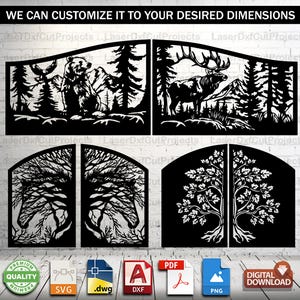 Farm and Home Gate Designs DXF Files – Tree, Bear, Deer, Horse Metal ...