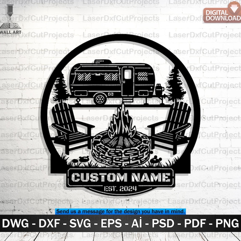 Camping Round Wood Signs - Etsy