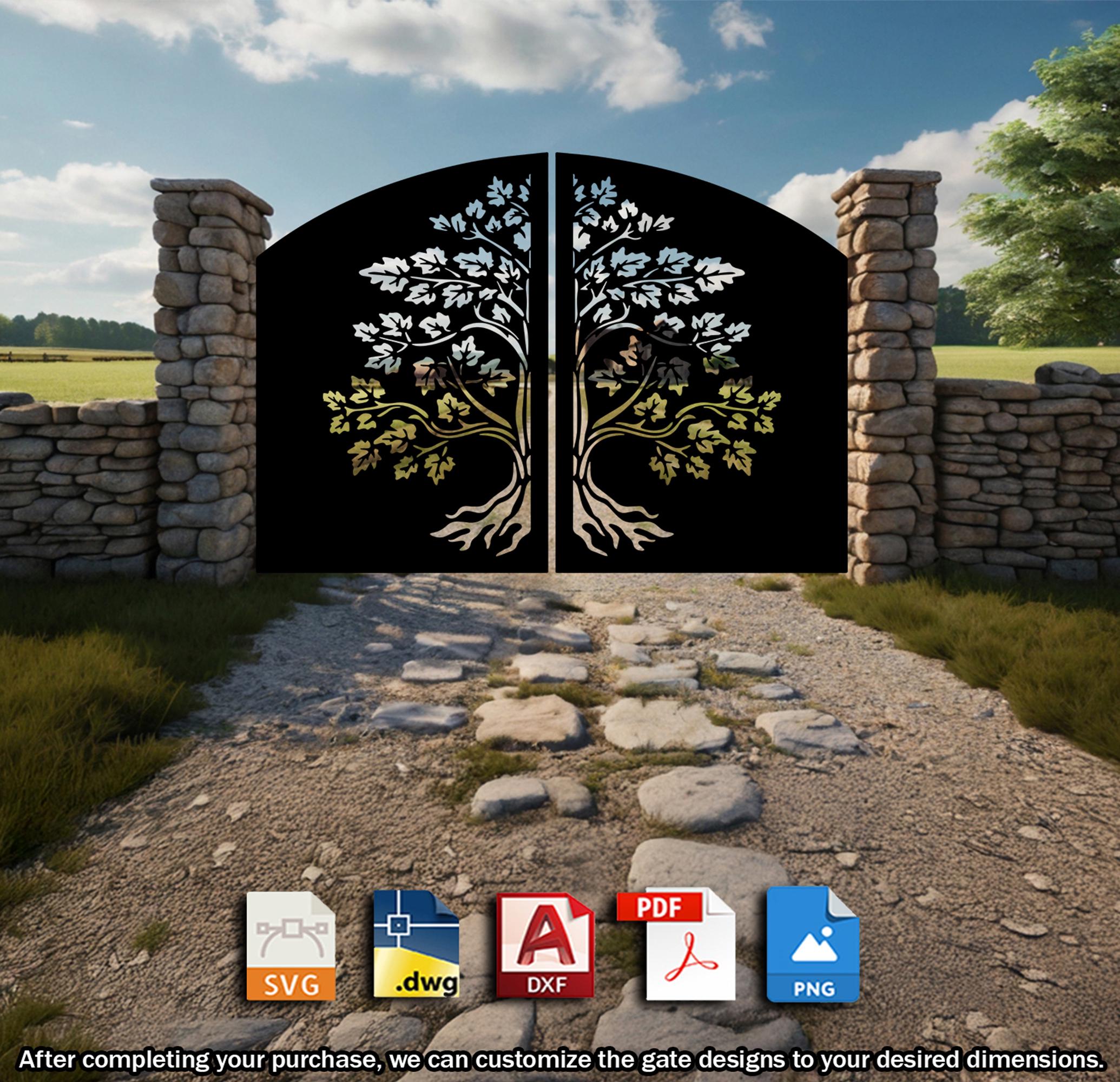 Farm and Home Gate Designs DXF Files – Tree, Bear, Deer, Horse Metal ...