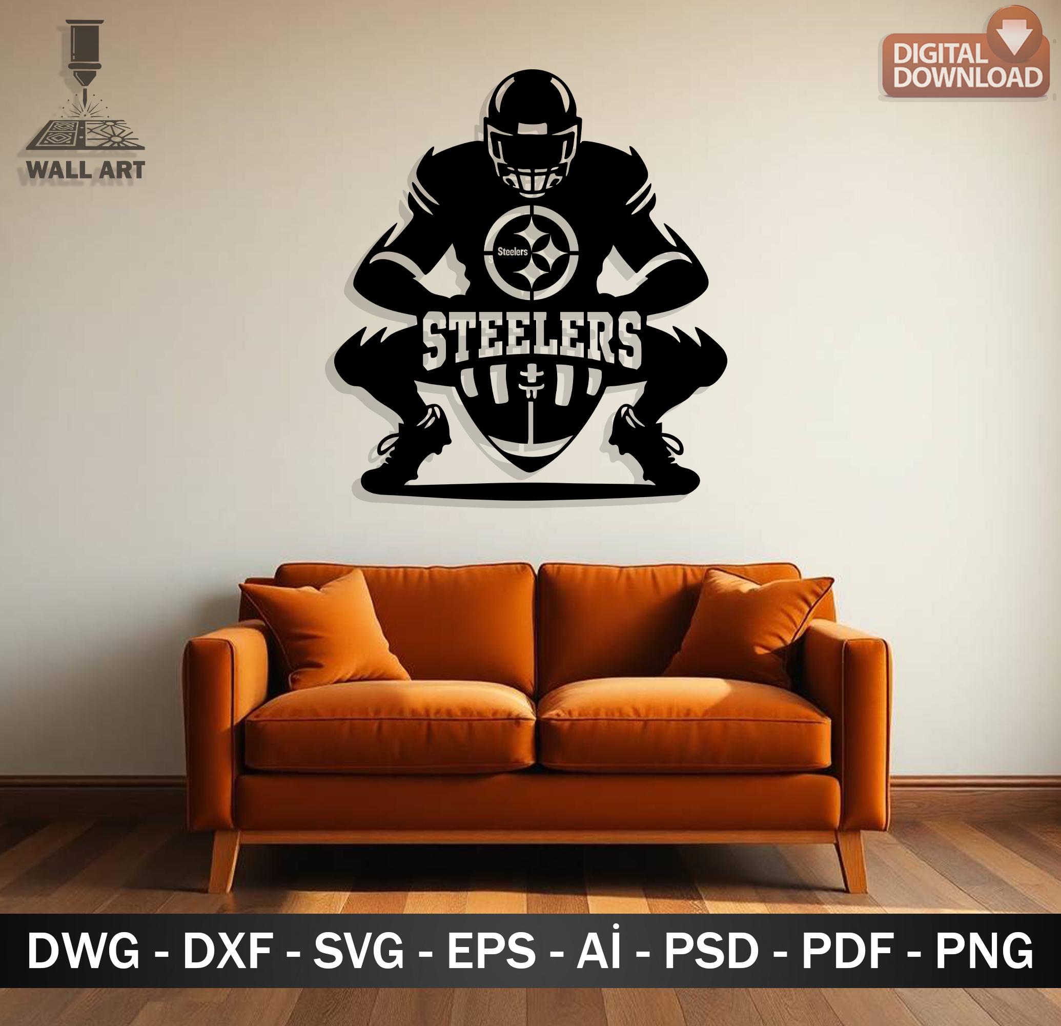 American Football Team Wall Art – Laser Cut CNC Vector Design (digital ...