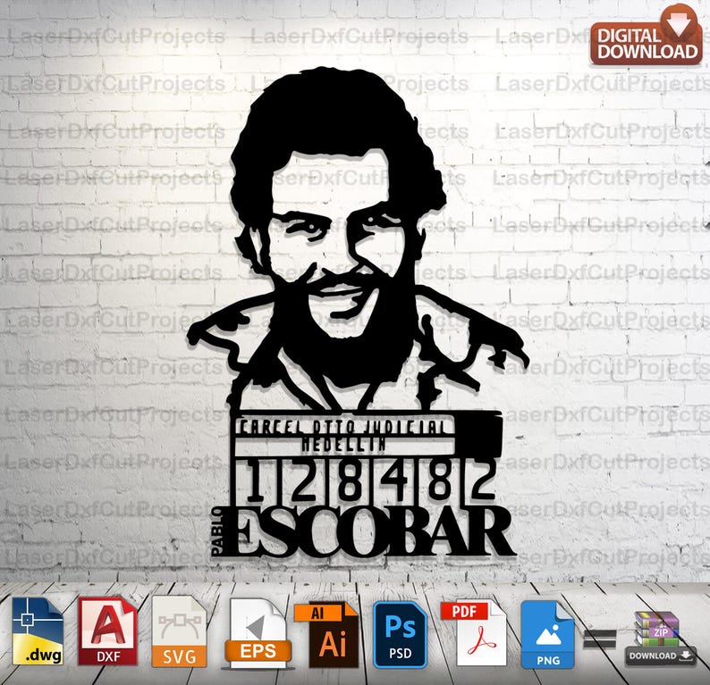 Pablo Escobar Medellin Wall Art: Laser Cut Vector (digital Download) - Etsy