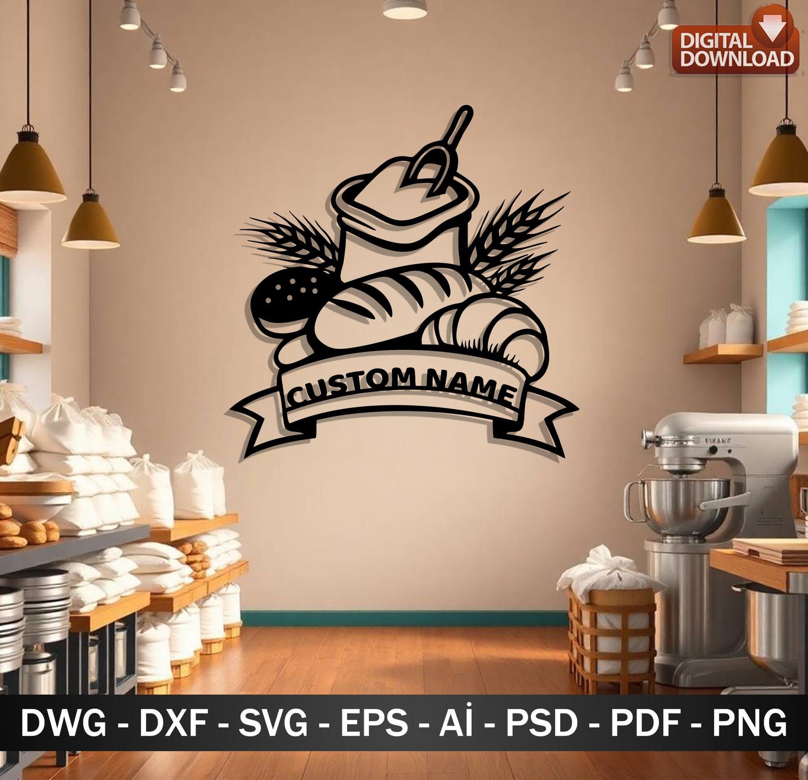 Bread Basket Wheat Laser Cut File: CNC, Cricut, Vinyl (digital Download ...