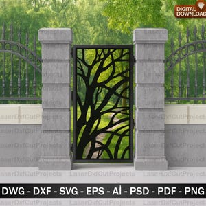 Tree Pattern Panel Design – CNC Laser Cut Vector Files (digital ...