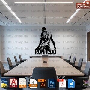 Cristiano Ronaldo Metal Wall Art | Laser Cut DXF SVG Digital File for ...