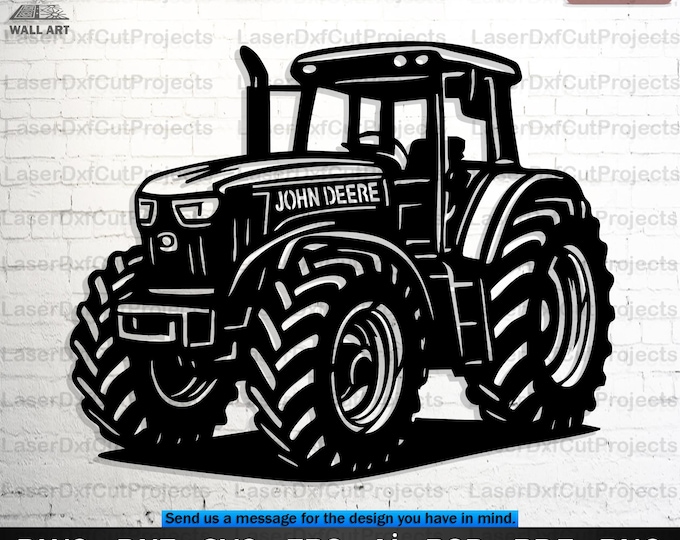 Classic Farm Tractor SVG DXF – Laser Cut CNC Wall Art Digital File ...