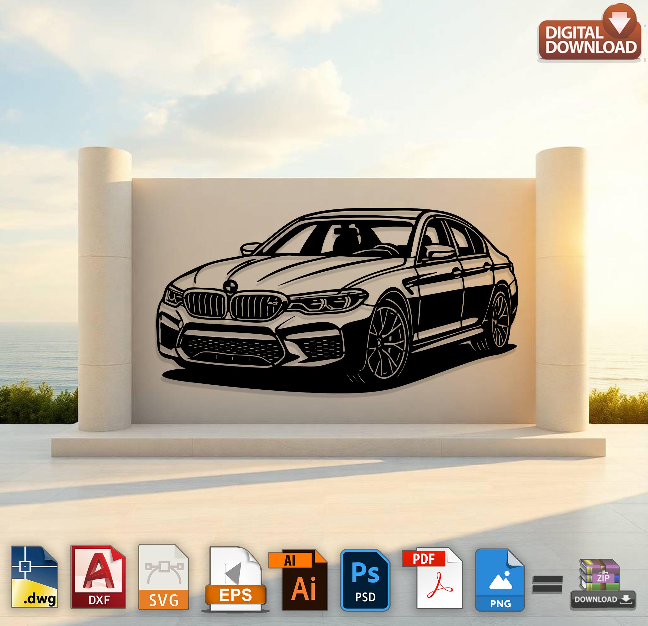 Luxury Sedan Laser Cut File, Car Wall Art (digital Download) - Etsy