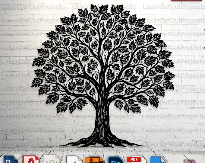 CNC Tree DXF File - Etsy UK
